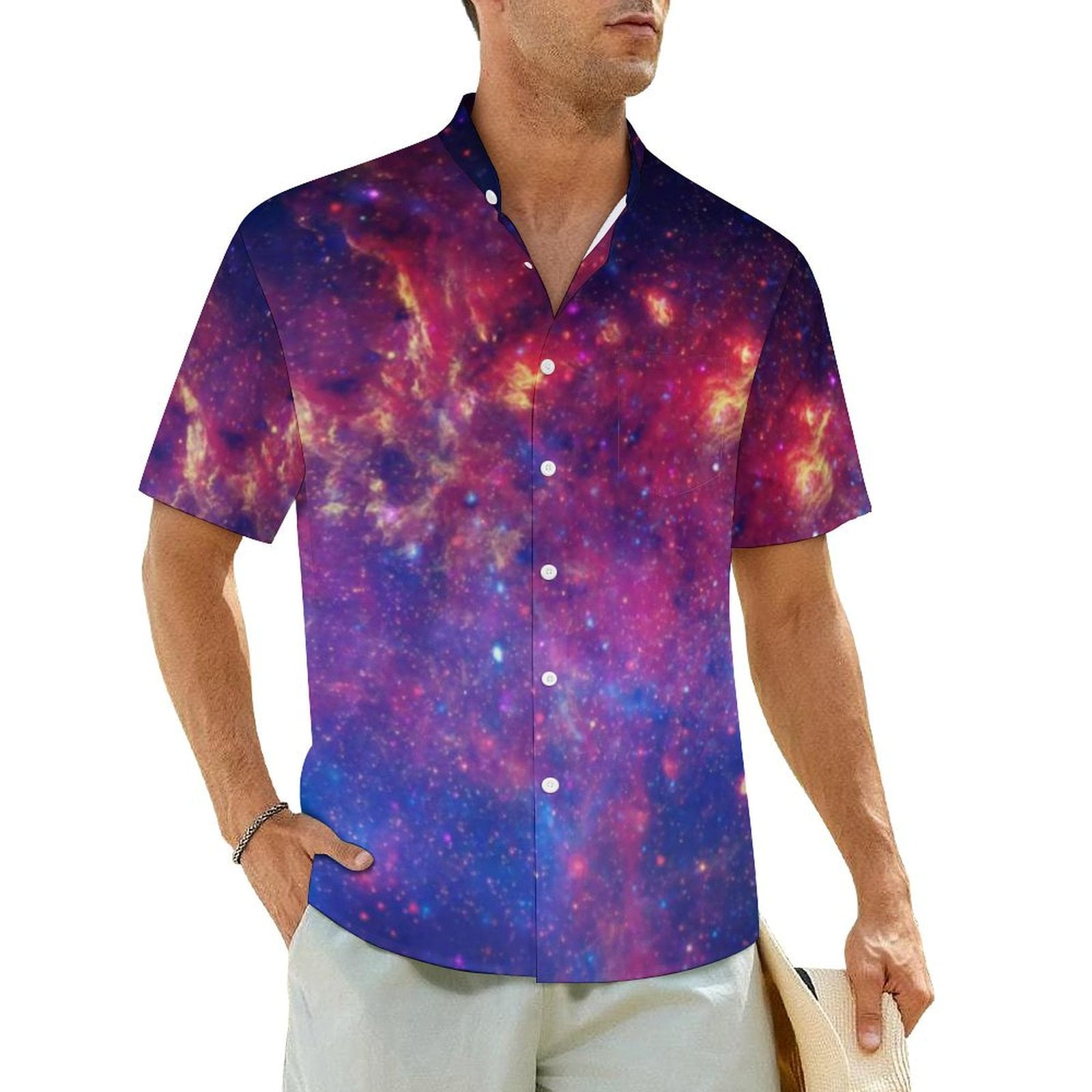 Blue Galaxy Hawaii Shirt For Mens Beach Sky Map Constellation Astronomy ...