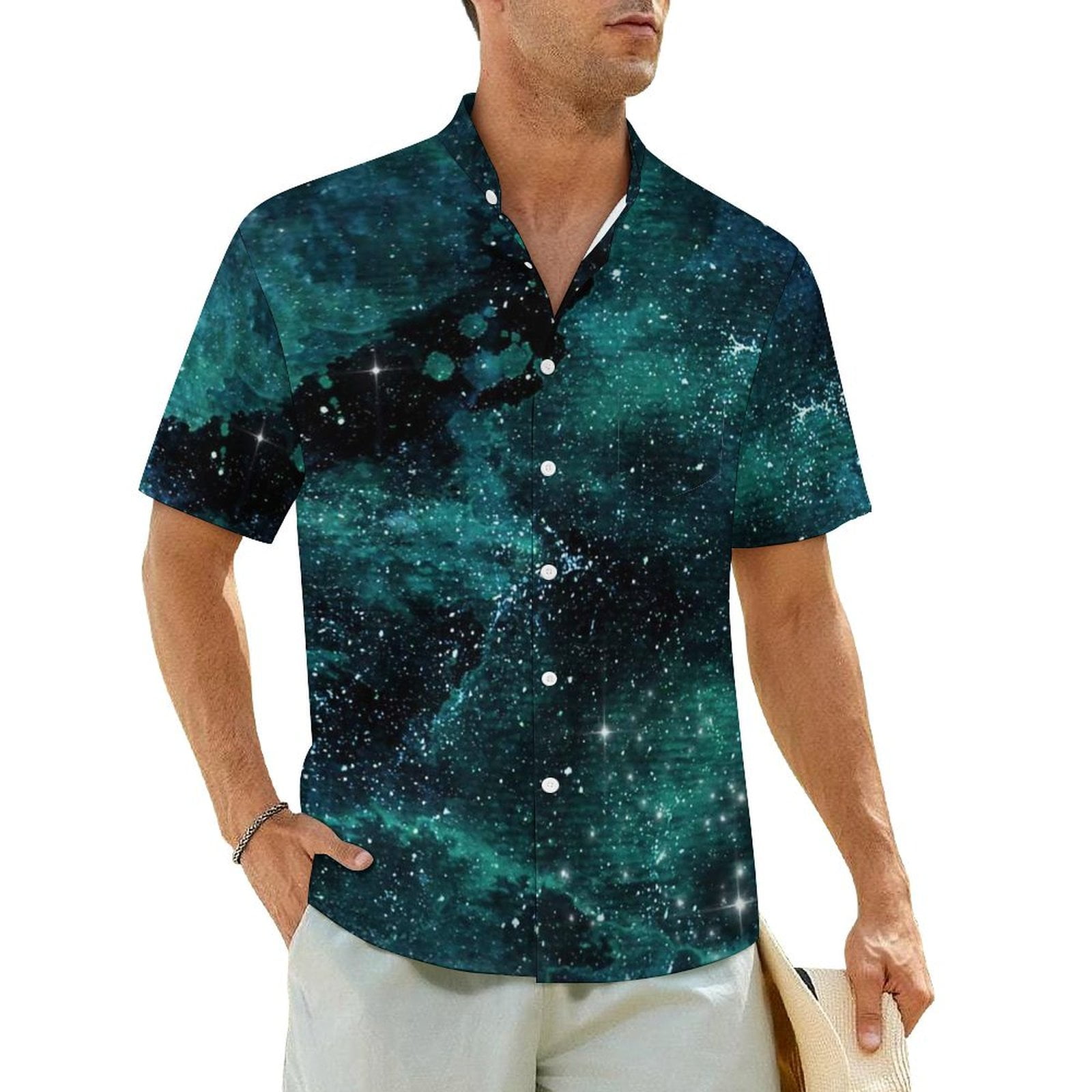Blue Galaxy Hawaii Shirt For Mens Beach Sky Map Constellation Astronomy ...