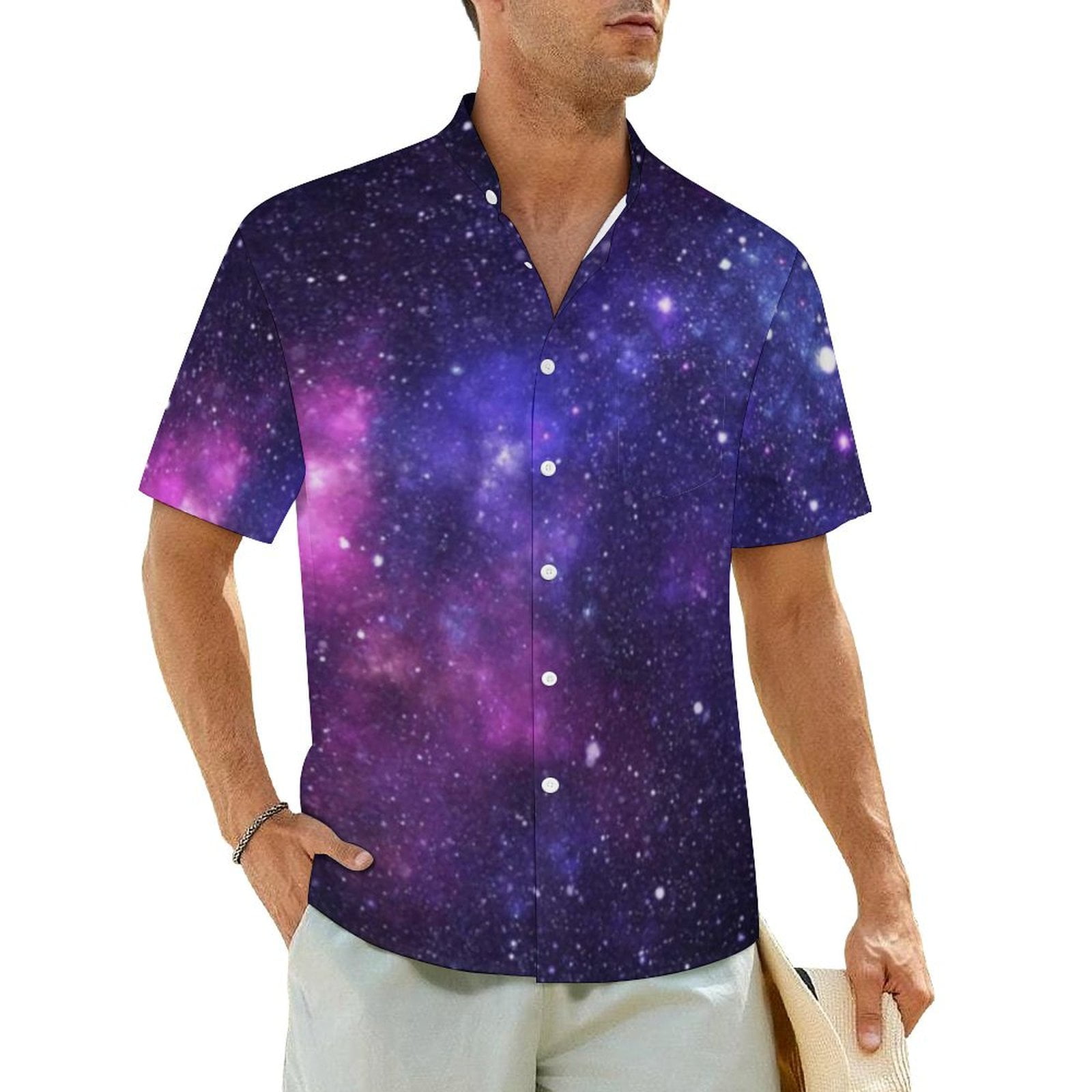 Blue Galaxy Hawaii Shirt For Mens Beach Sky Map Constellation Astronomy ...