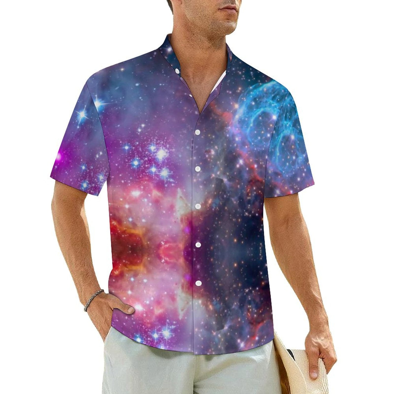Blue Galaxy Hawaii Shirt For Mens Beach Sky Map Constellation Astronomy ...