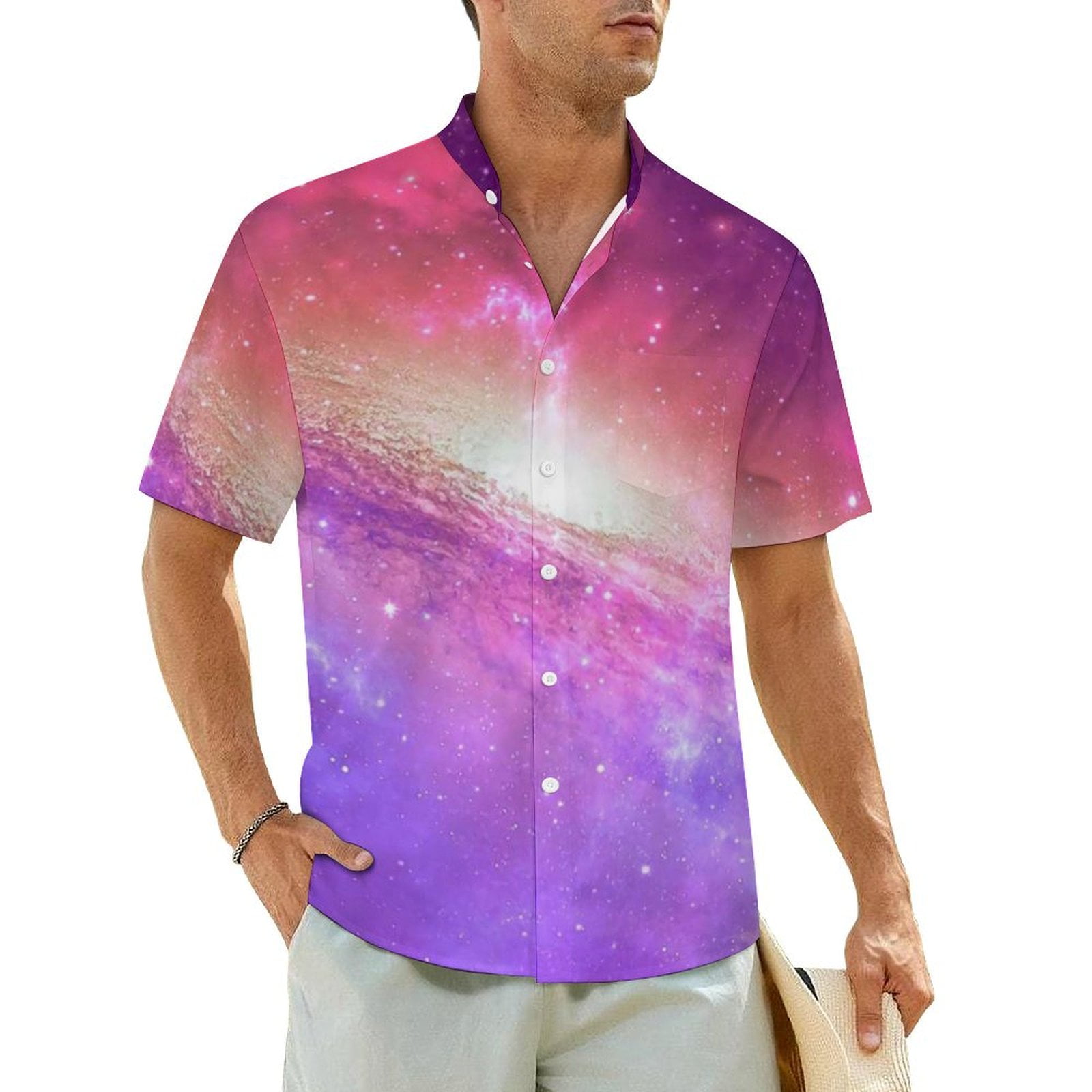 Blue Galaxy Hawaii Shirt For Mens Beach Sky Map Constellation Astronomy ...