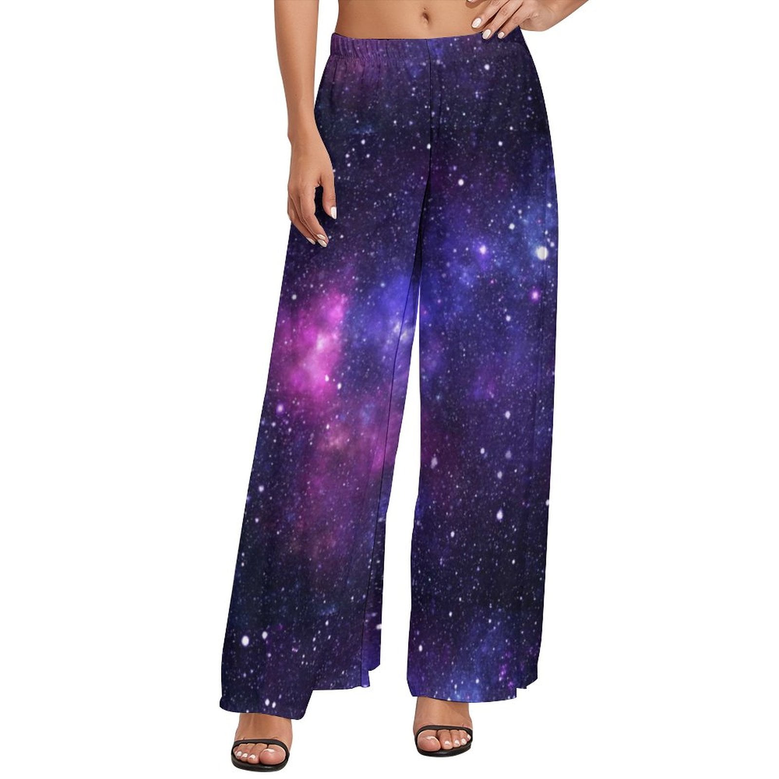 Blue Galaxy Pants High Waisted Oversized Sky Map tellation Astronomy ...
