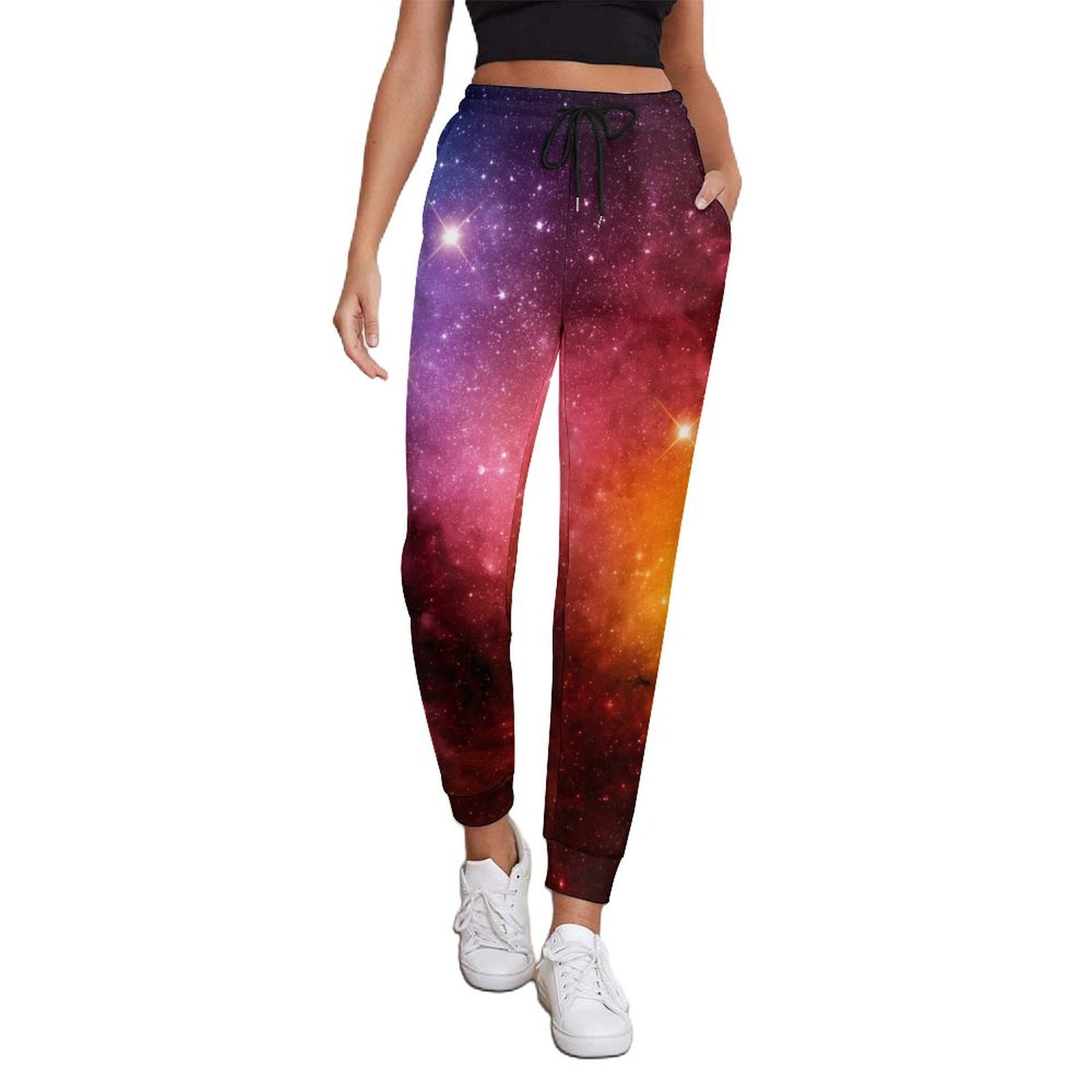 Blue Galaxy Print Jogger Pants Spring Space Stars Classic Sweatpants ...