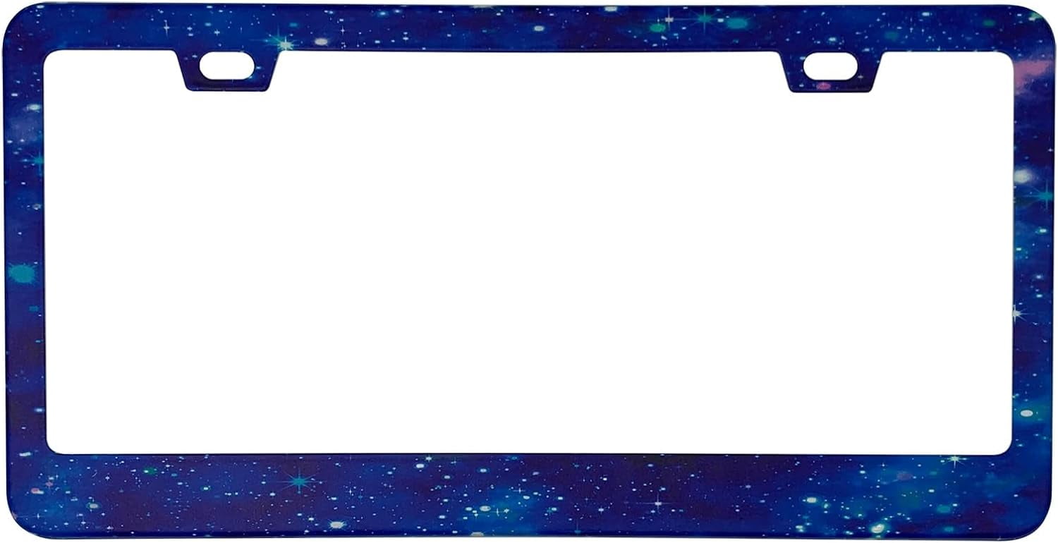 Blue Galaxy Space Stars Sparkling Decorative License Plate Frame, 2 ...