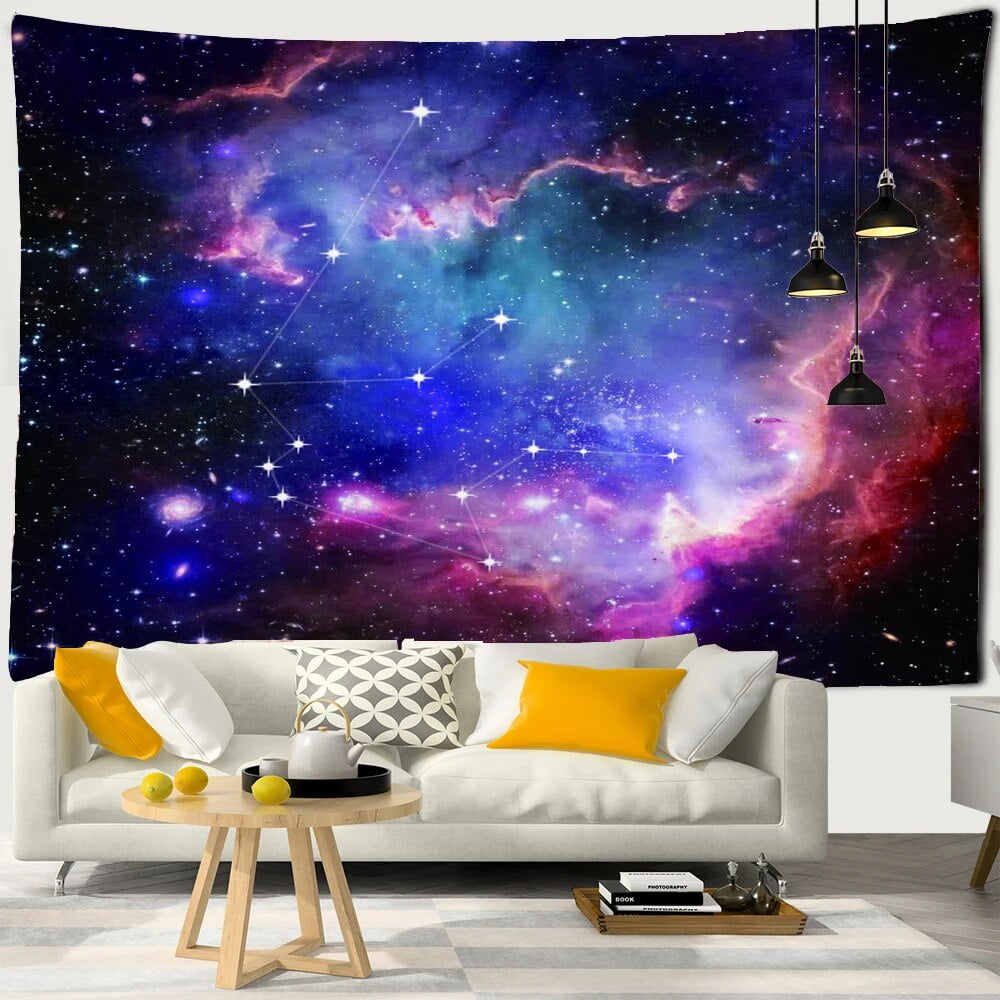 Blue Galaxy Starry Sky Tapestry Wall Hanging Abstract Art Universe ...