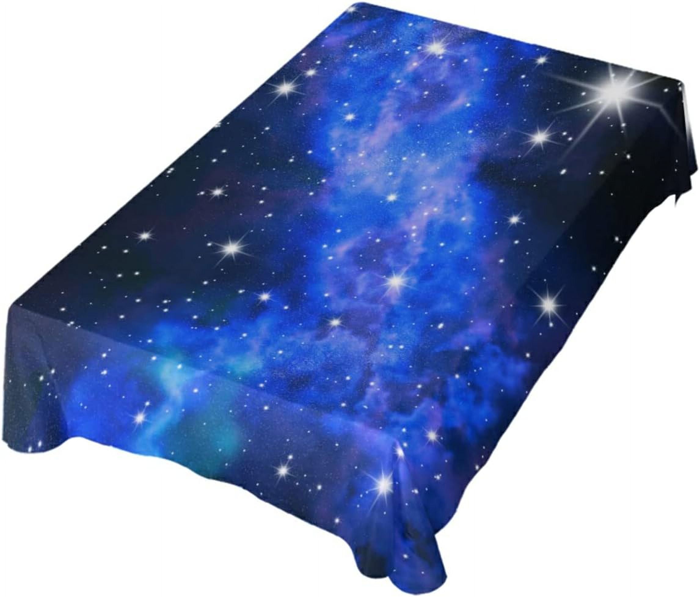 Blue Galaxy Universe Tablecloth 60" x 108" Rectangle Table Cloth Cover ...