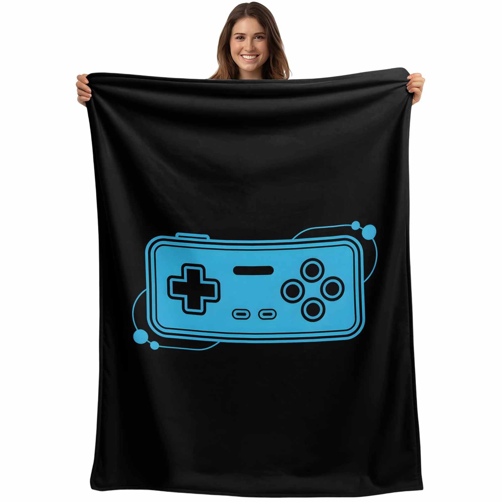 Blue Game Handle Blanket Soft Cozy Warm Throw Blanket for Couch, Plush ...