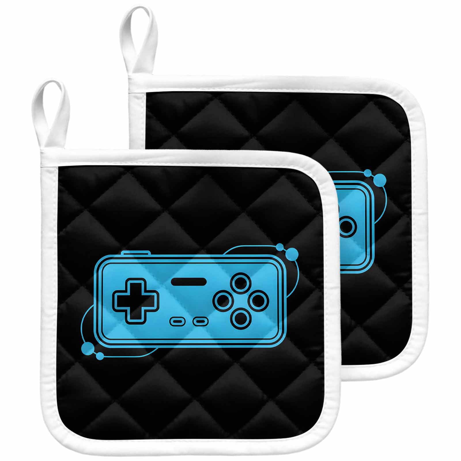 Blue Game Handle Pot Holders for Kitchen Heatproof Potholder, 2 Pack ...
