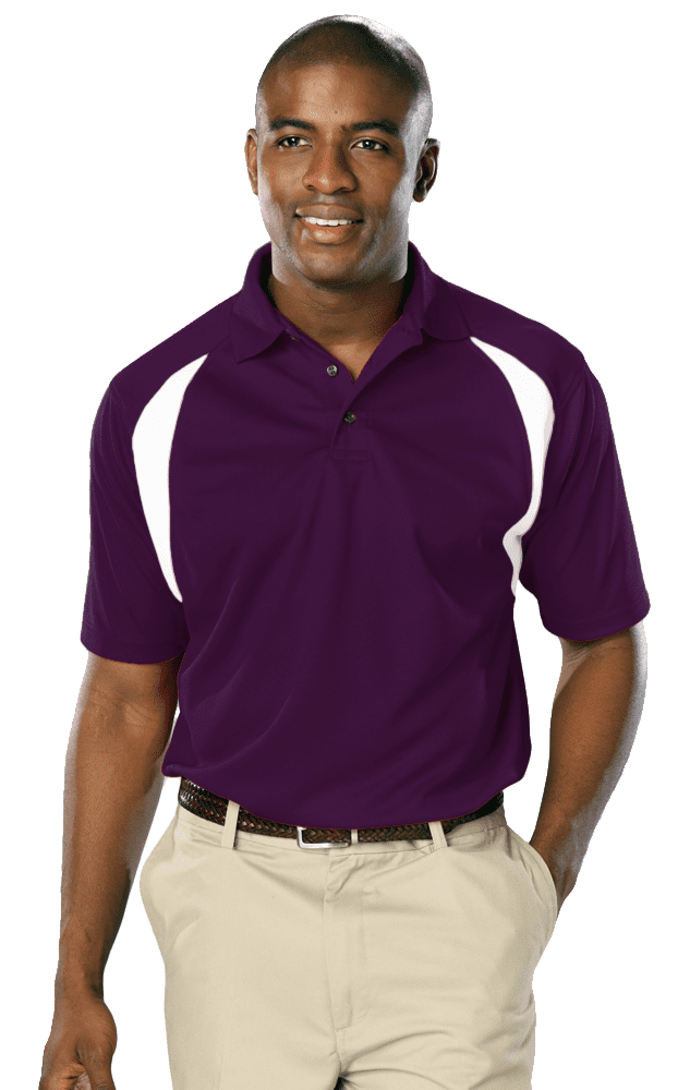 Blue Generation BG-7223 - Men's Raglan Wicking Polo (Small, Purple ...