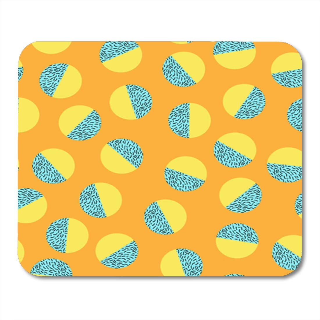 Blue Geometric 80S Retro Memphis Funky Hipster for Pink Mousepad Mouse ...