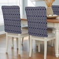 Blue Geometric Abstract Chair Back Covers, Contemporary Modern Art ...