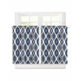 Blue Geometric Abstract Diamon Short Blackout Curtains 45 Inch Long ...