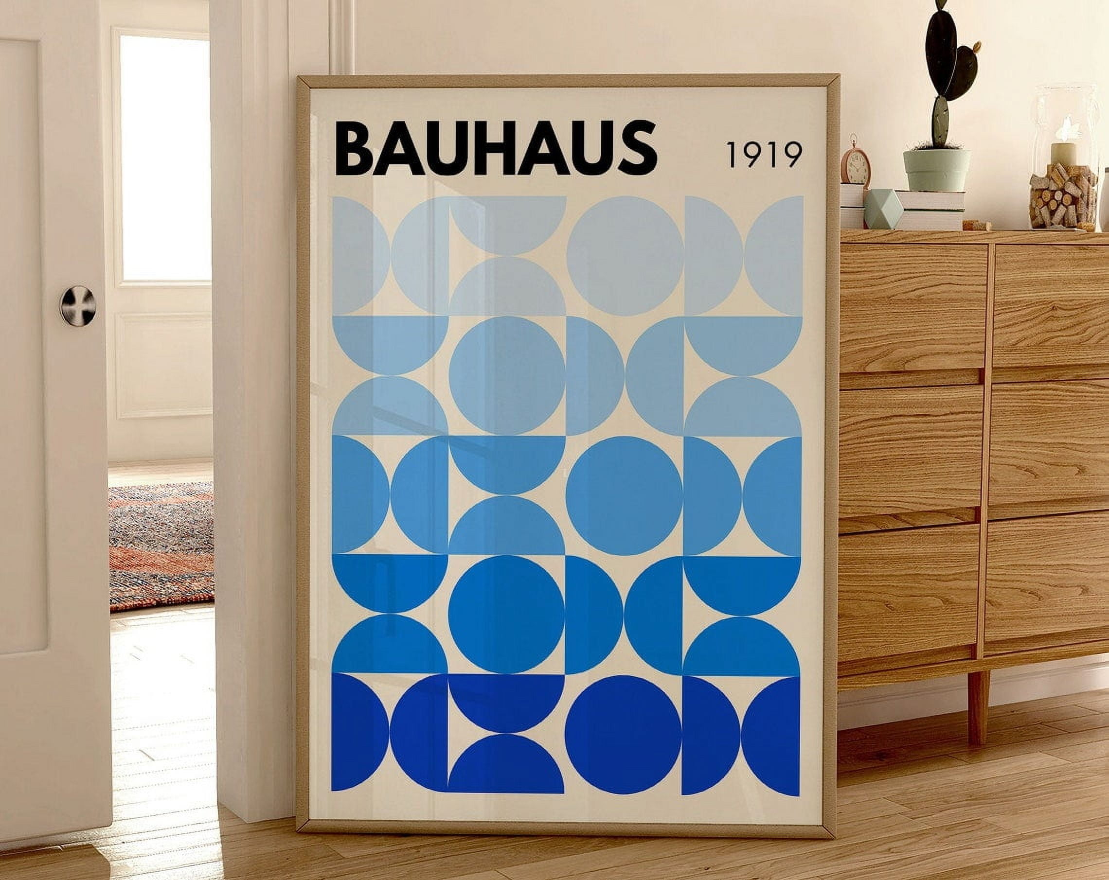 Blue Geometric Bauhaus Exhibition Poster Print Bauhaus Circle Abstract ...