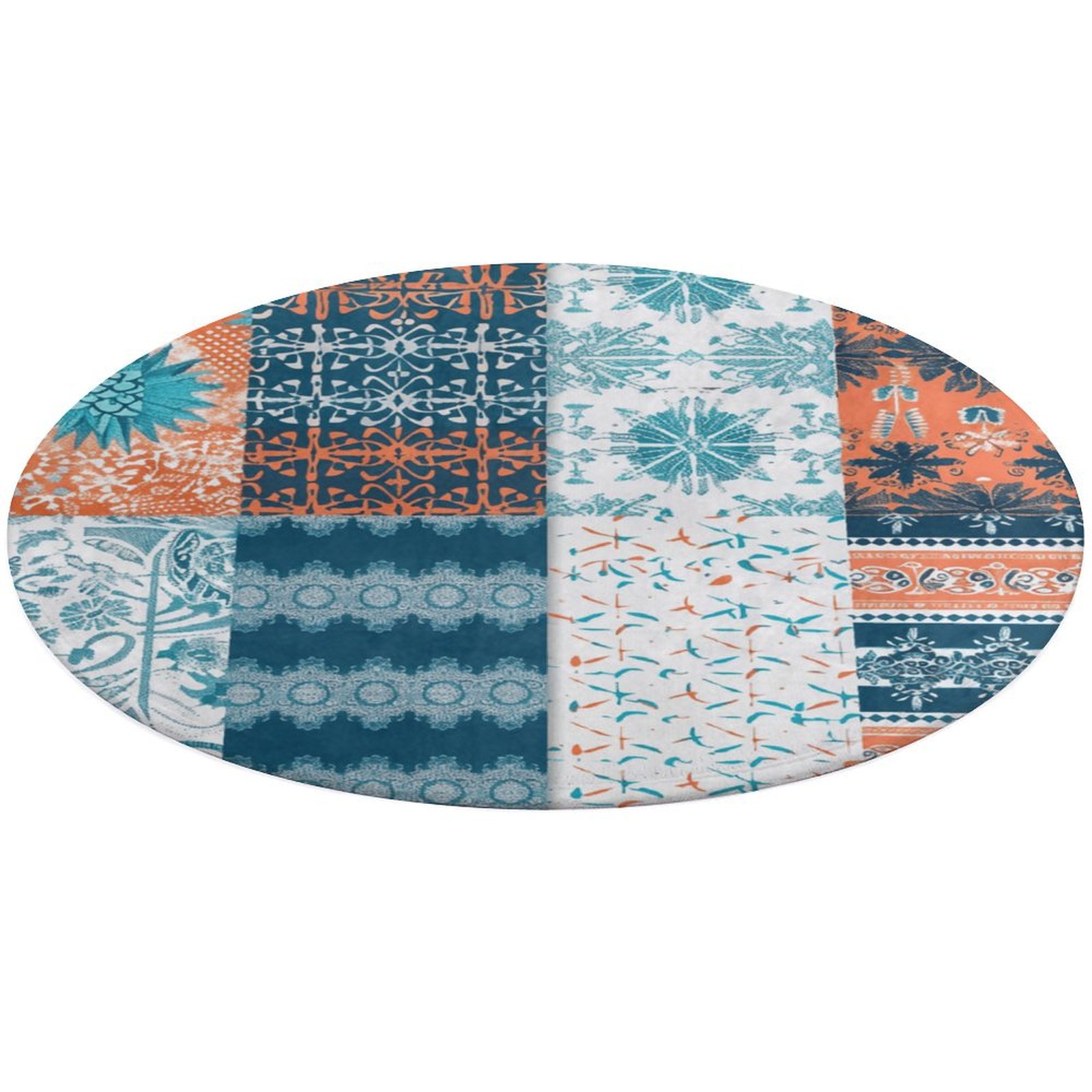 Blue Geometric Round Carpet Living Room Carpet Modern And Stylish ...