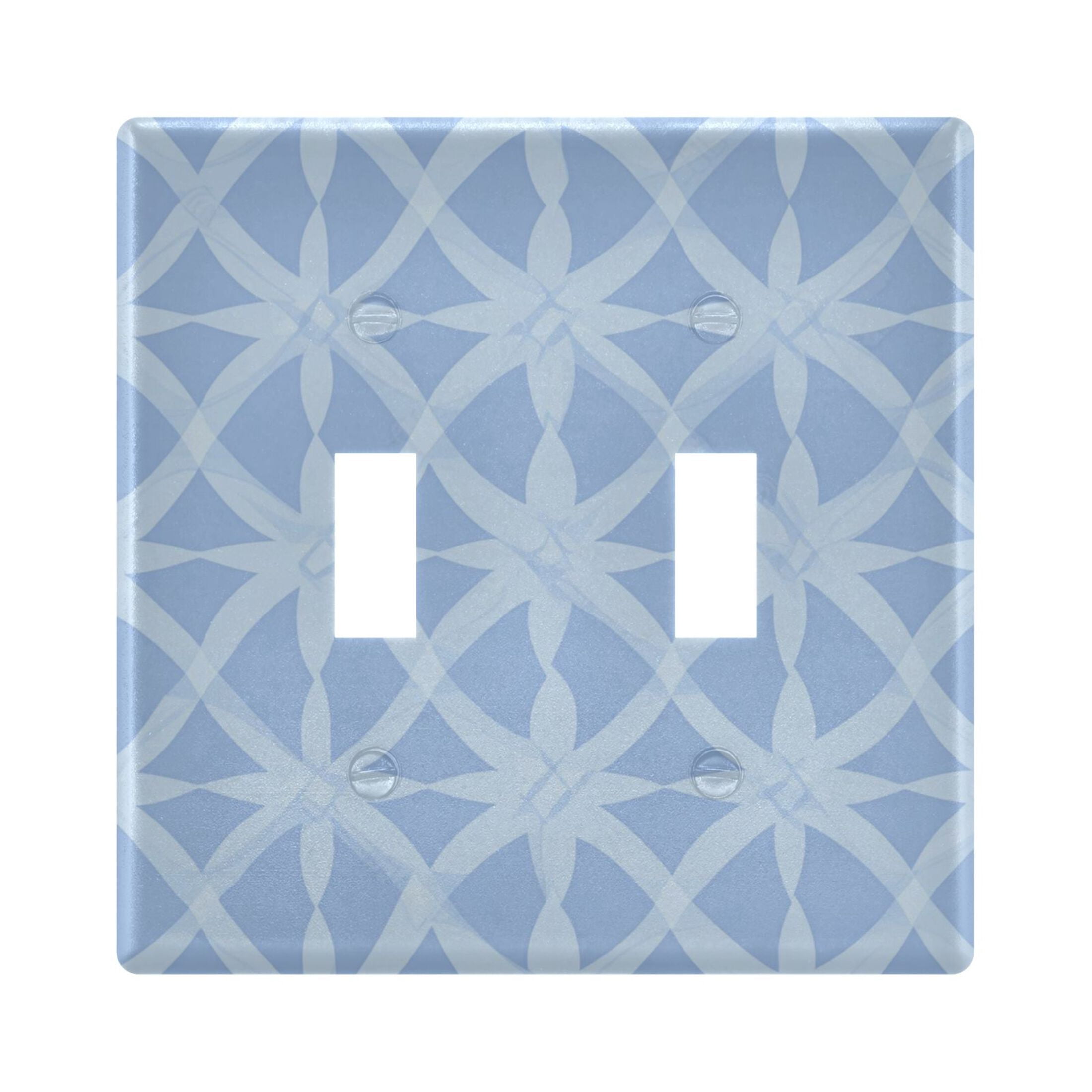 Blue Geometric Shapes Decorative Light Switch Plates Switch Cover ...