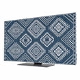 Blue Geometric TV Cover for 55 Inch Screen, Stretch Fabric Dustproof TV ...