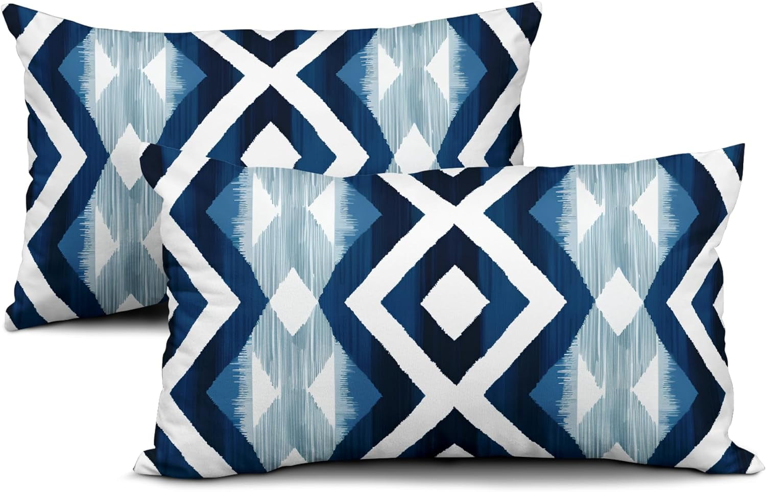 Blue Geometric Throw Pillow Covers - Geometry Pillow Covers Set of 2 ...