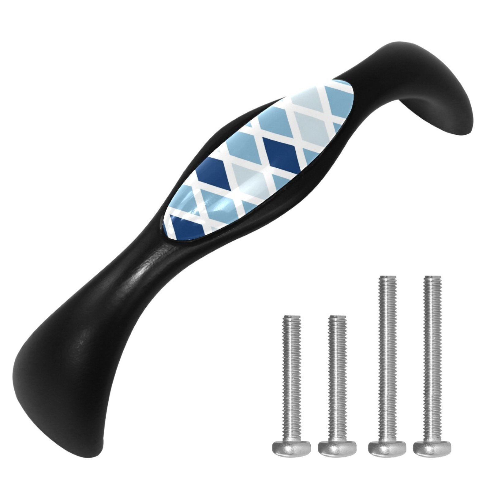 Blue Geometry Kitchen Cabinet Pull Knobs Drawer Hardware Handles for Door,Dresser,Bathroom ...