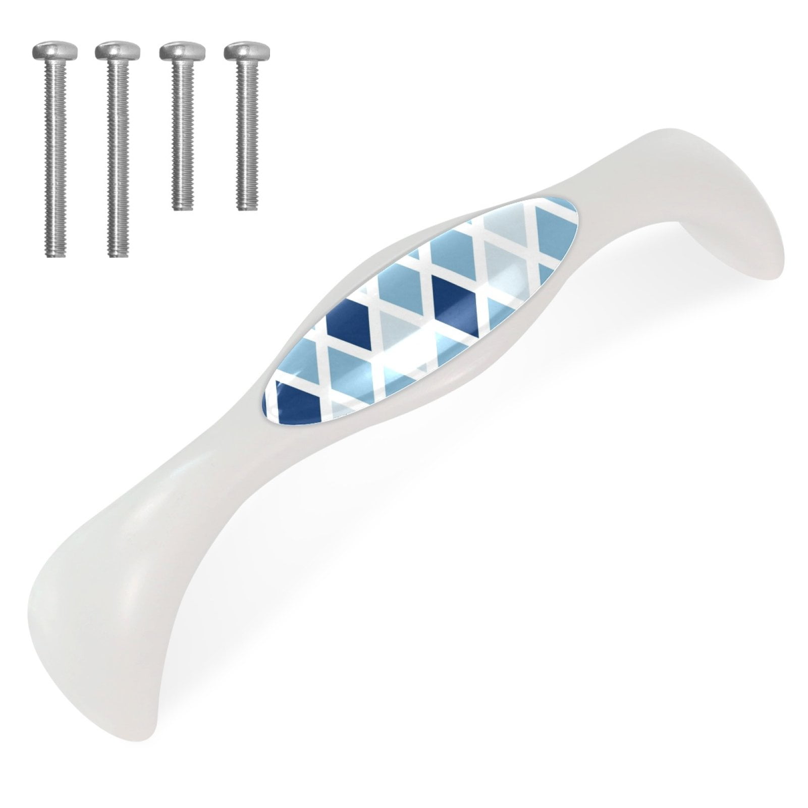 Blue Geometry Kitchen Cabinet Pull Knobs Drawer Hardware Handles for Door,Dresser,Bathroom ...