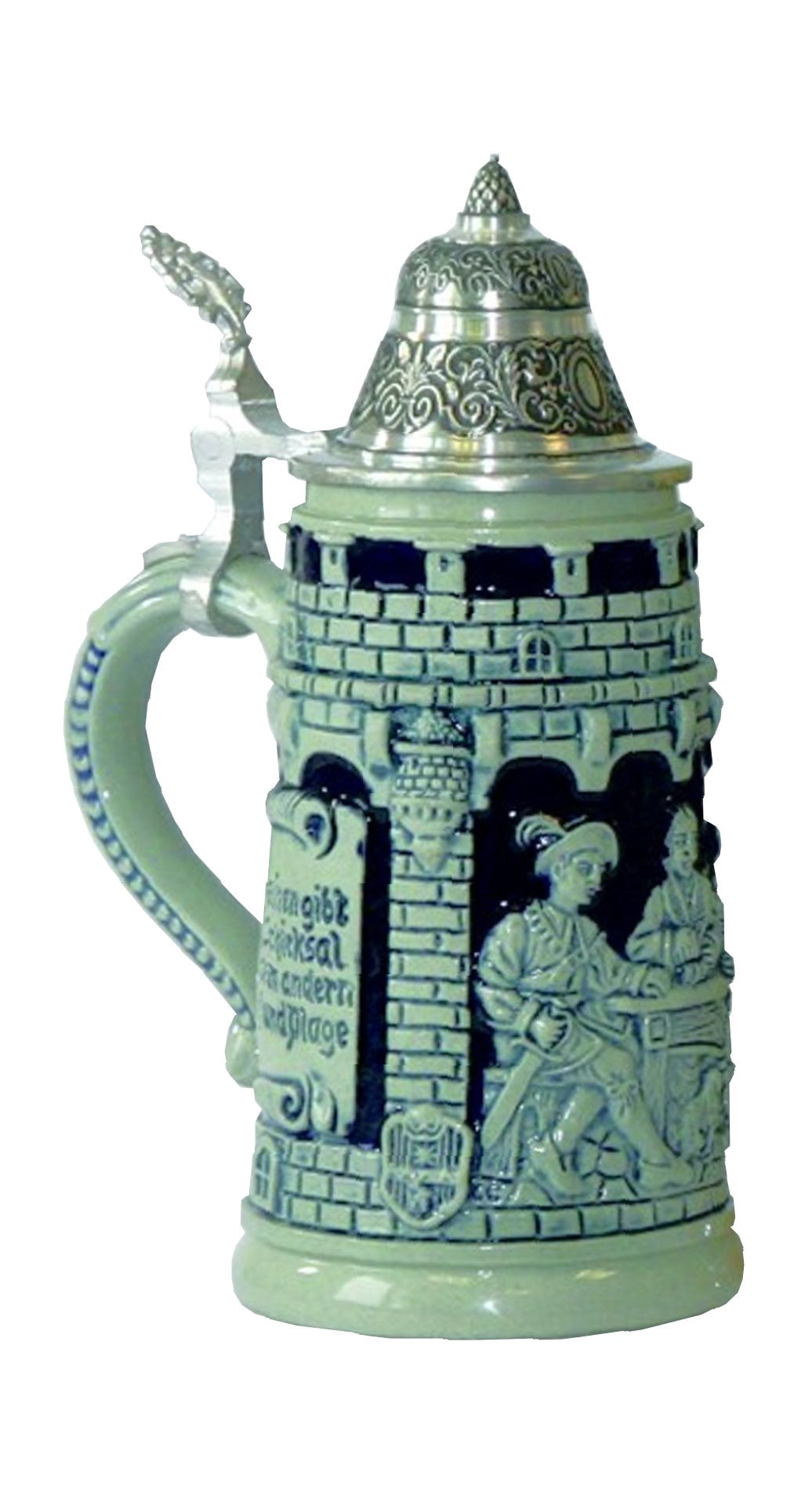Blue German Beer Stein life is a game of dice Knight Stein 0.25 liter ...