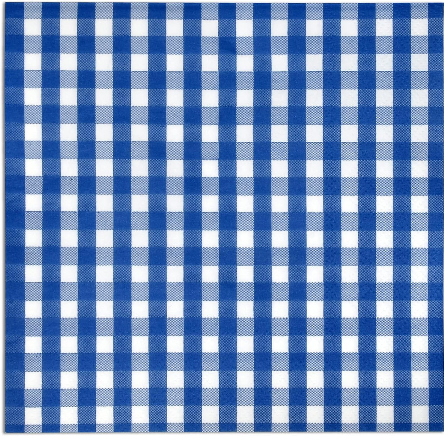 Blue Gingham Cocktail Napkins 100 Pack Disposable Checkered Party Bulk ...