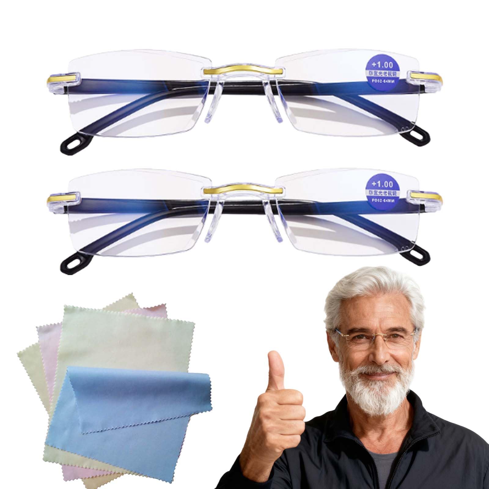 Blue Glasses Self Adjusting for Women & Men, Auto Focus Glasses ...
