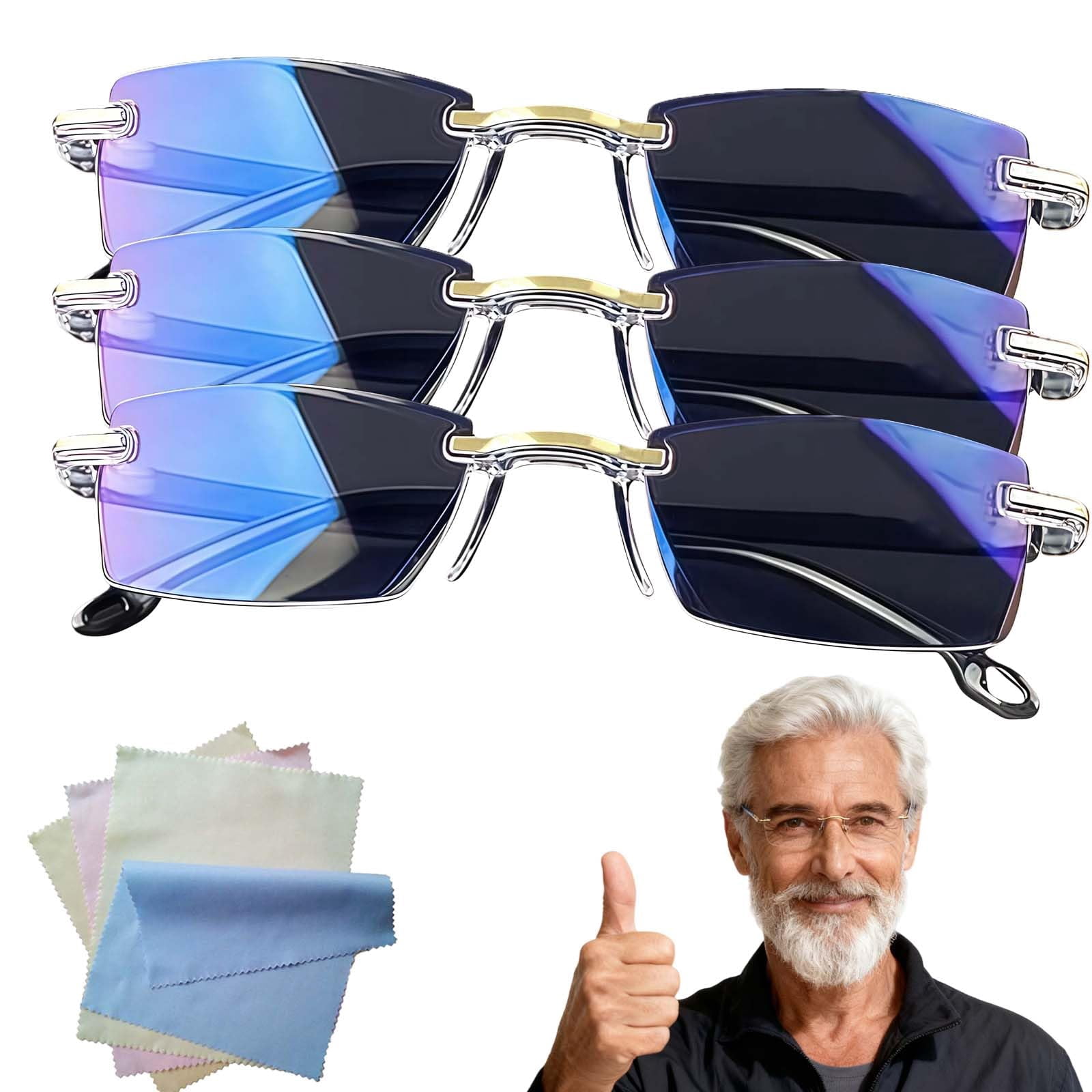 Blue Glasses Self Adjusting for Women & Men, Auto Focus Glasses ...
