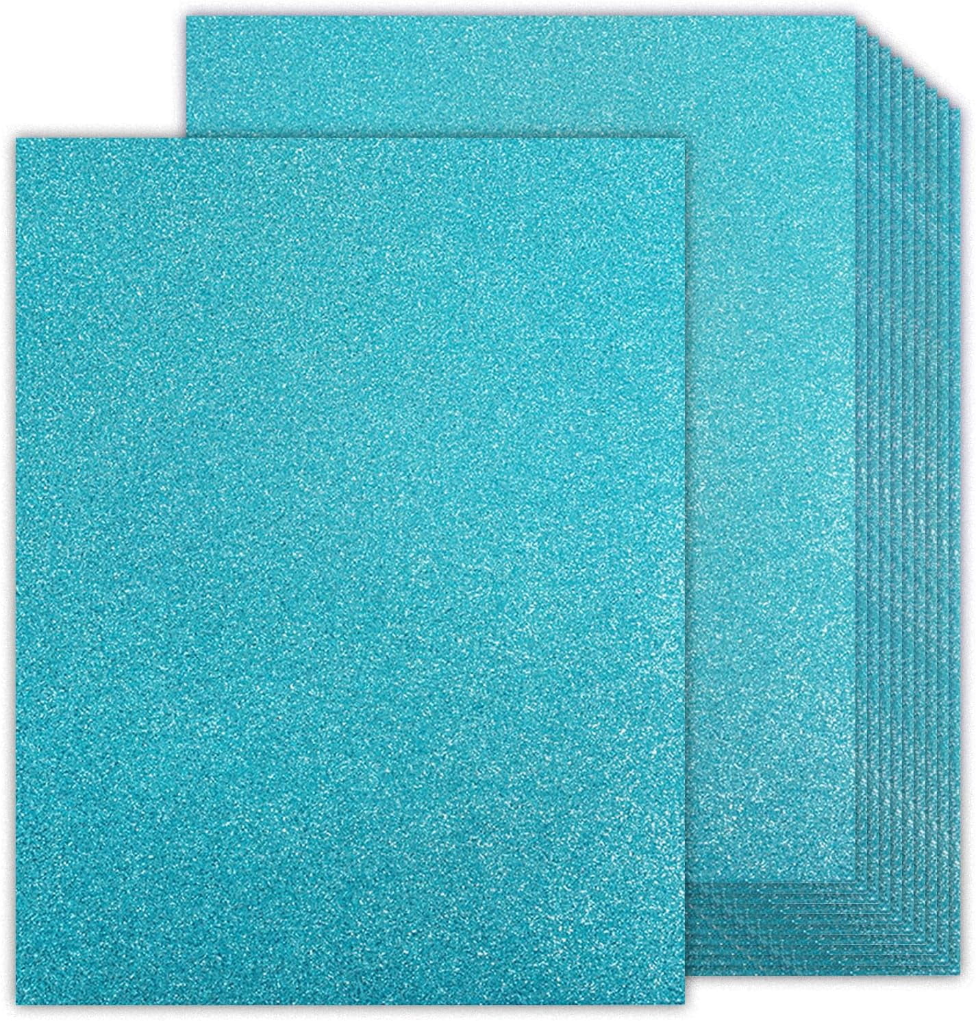 Blue Glitter Cardstock 8.5x11 Double-Sided 24 Sheets, Light Blue No ...