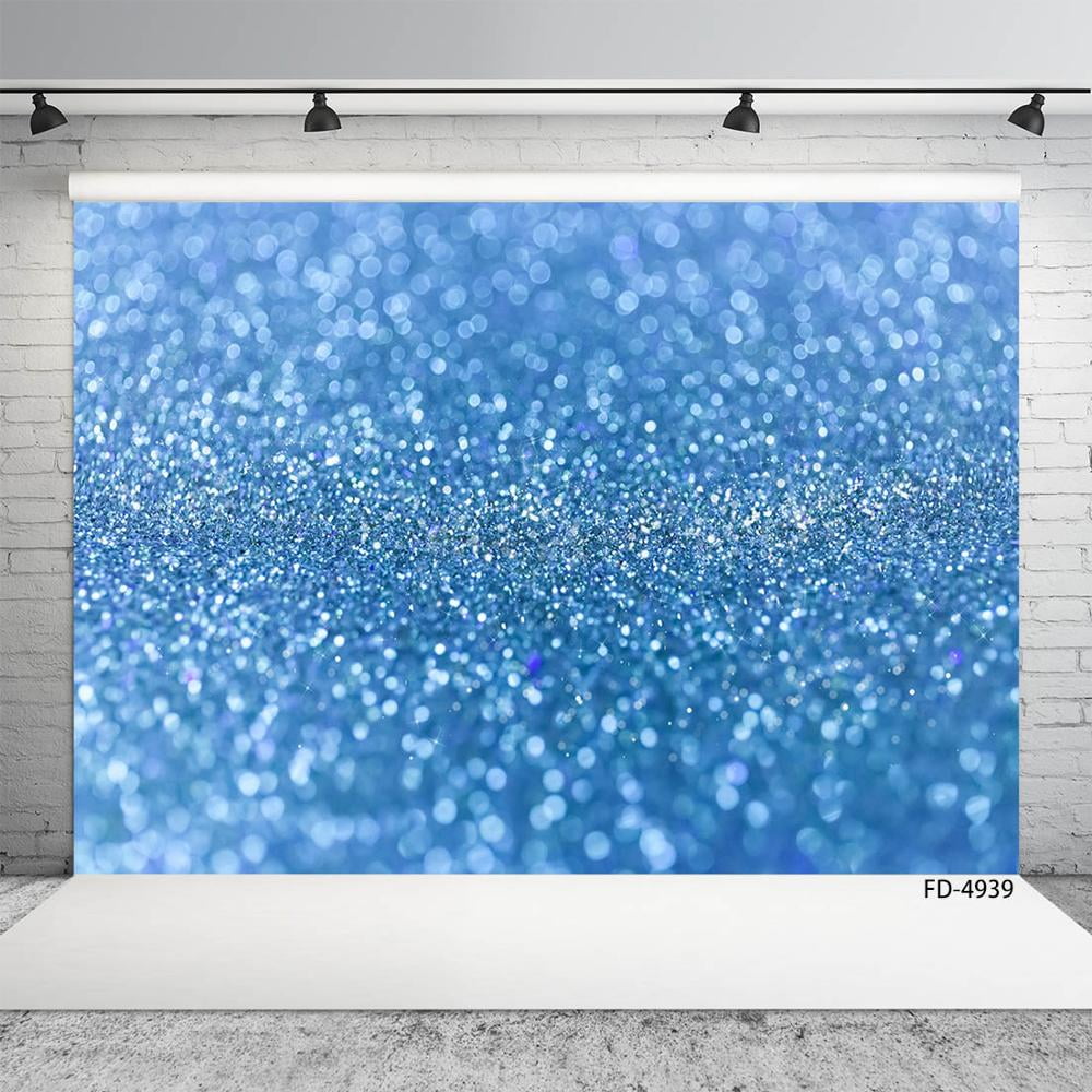 Blue Glitter Sand Bokeh Photo Backdrop Customized Background for ...
