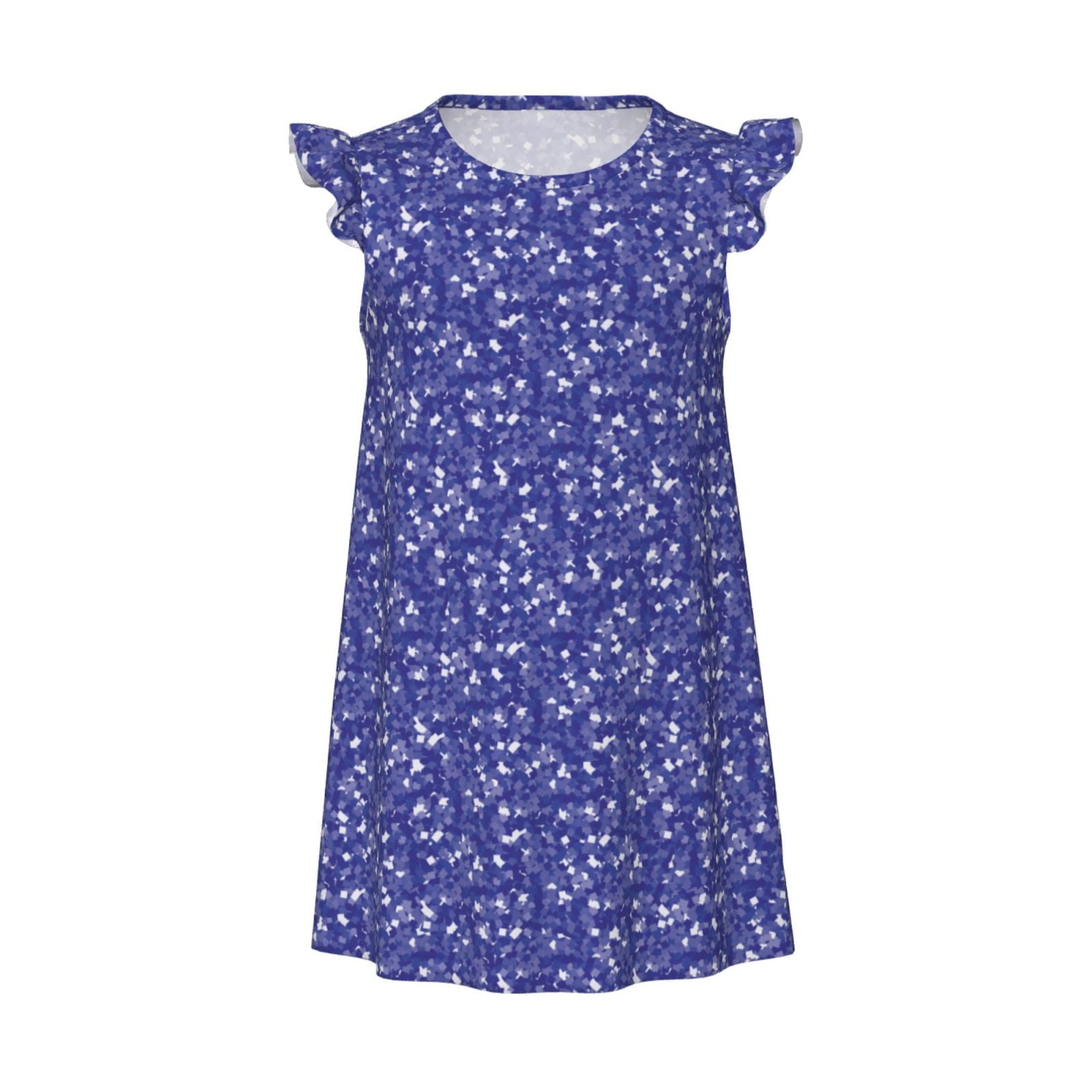 Blue Glitter lightning E Girls Nightgowns, Short Sleeves Princess Dress ...