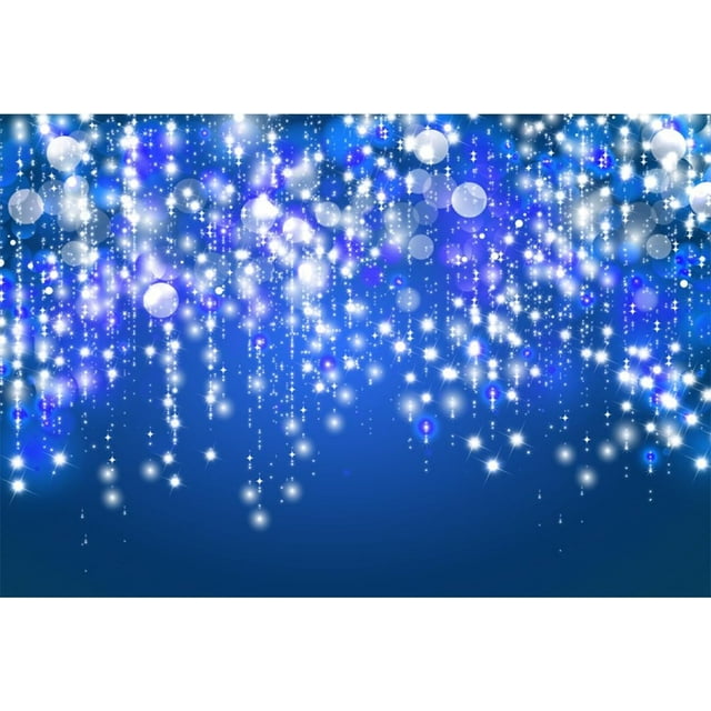 Blue Glitters Backdrops for Photography Silver Light Spots Navy Blue ...