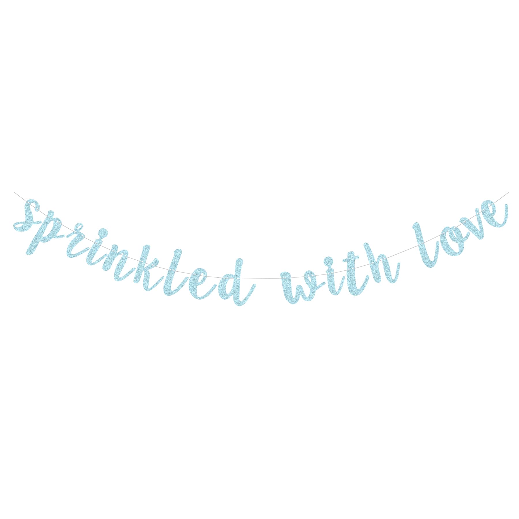 Blue Glittery SprinkledTRDN with Love Banner Papy Sign Garland for Baby ...