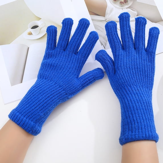 Blue Gloves Mittens for Women Men Fashion Touchscreen Texting Gloves ...