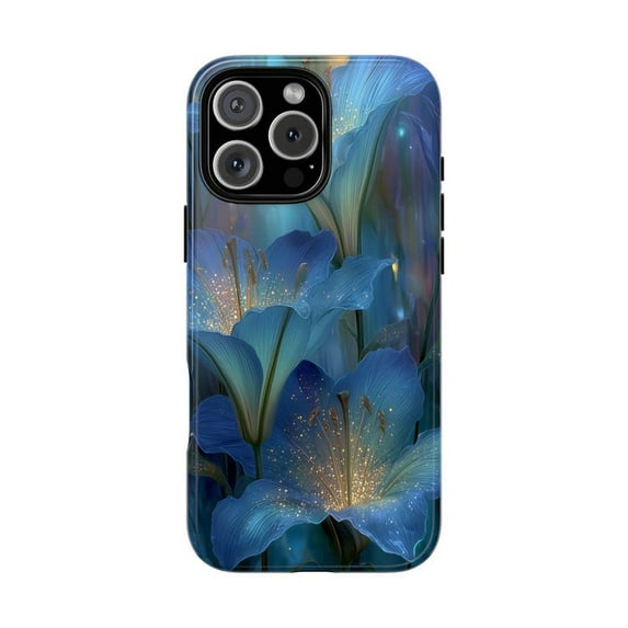 Blue Glow Casa Blanca Lily Flowers Graphic Case for iPhone 11,12,13,14 ...
