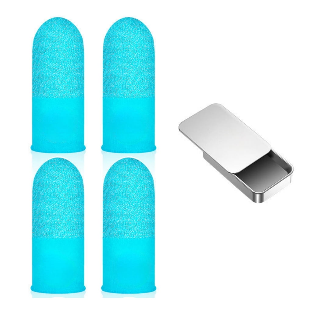 Blue Glow In The Dark Gaming Finger Sleeves Enhances Night Visual And ...