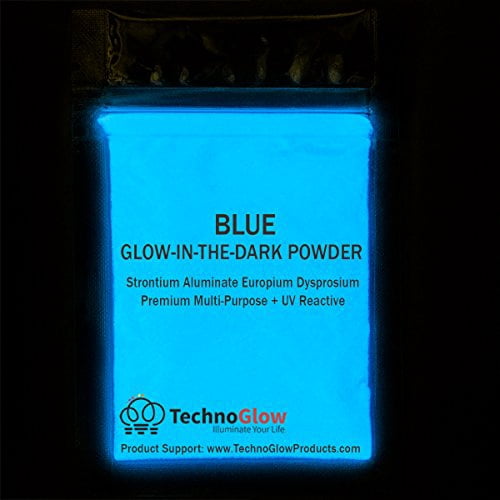 Blue Glow in The Dark & UV Reactive Pigment Powder - 500 Grams ...