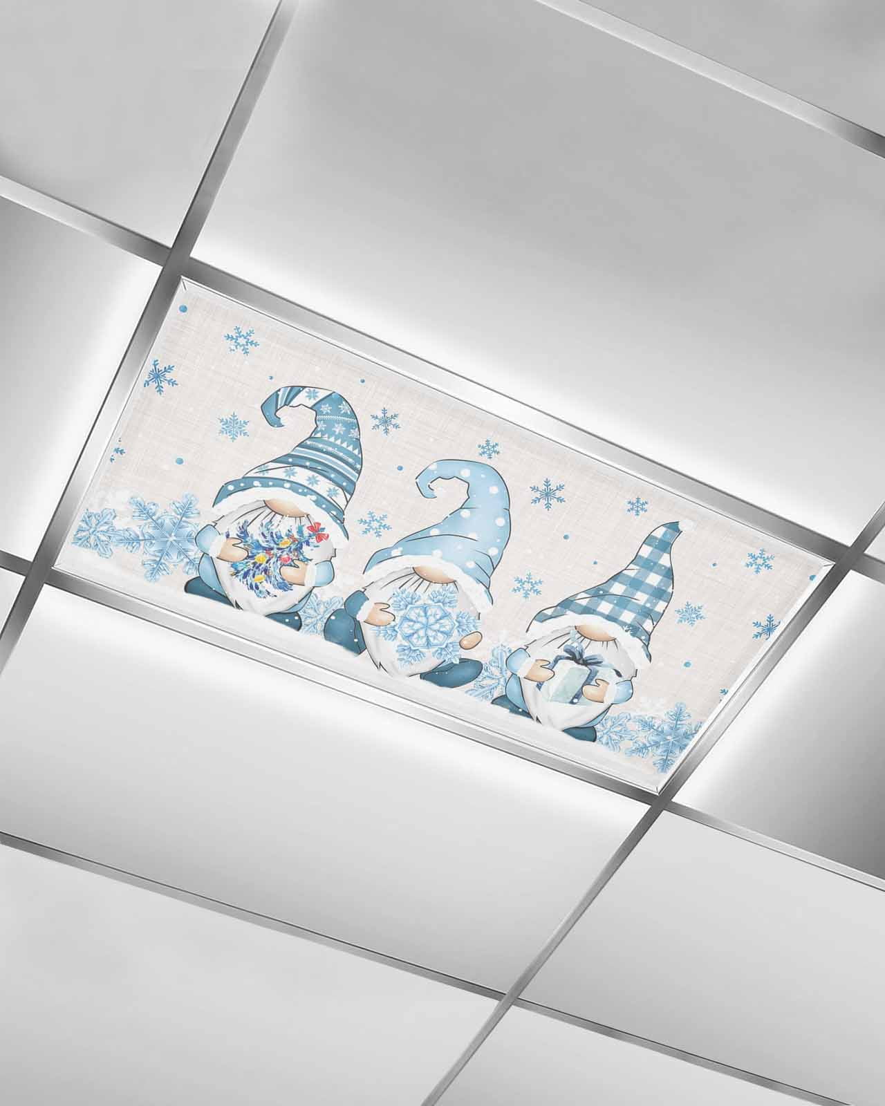 Blue Gnomes Christmas Fluorescent Light Covers for Ceiling Lights 4x2 ...