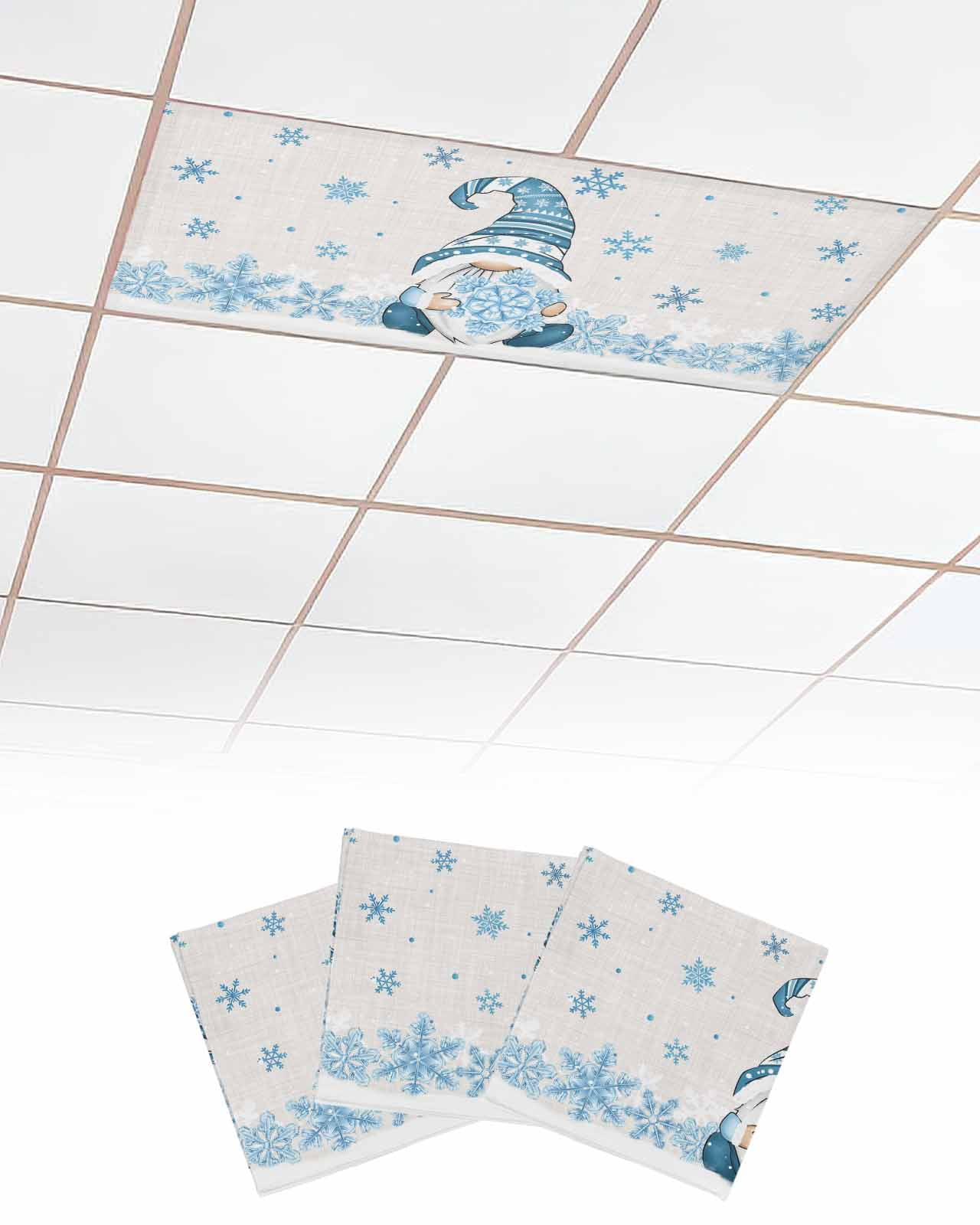 Blue Gnomes Christmas Fluorescent Light Covers for Ceiling Lights 4x2 ...