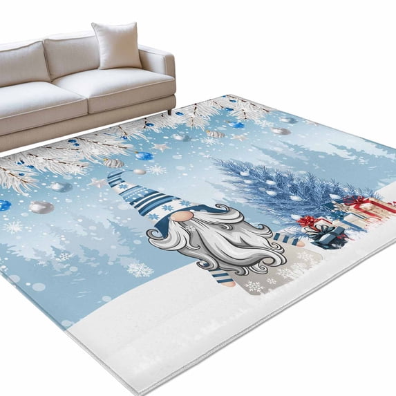 Blue Gnomes Christmas Washable Rug 5x7 Area Rug for Living Room Bedroom ...