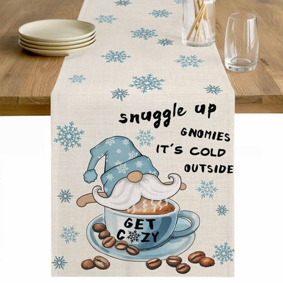 Blue Gnomes Table Runner 120 Inches Long Farmhouse Dress Scarves ...