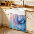 Blue Gold Cabinet Curtains 35"W x 35"L, Modern Purple Pink Marble ...