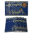 Blue Gold Graduation Cap Cotton Linen Placemats Set of 8, Sequins Light ...