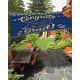Blue Gold Graduation Cap Sun Shade Sail 8'X10' Sequins Light Festive ...