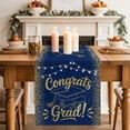 Blue Gold Graduation Cap Table Runner, Sequins Light Festive ...