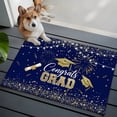 Blue Gold Graduation Cap Washable Entry Rug 2x3 Graduates Celebration ...
