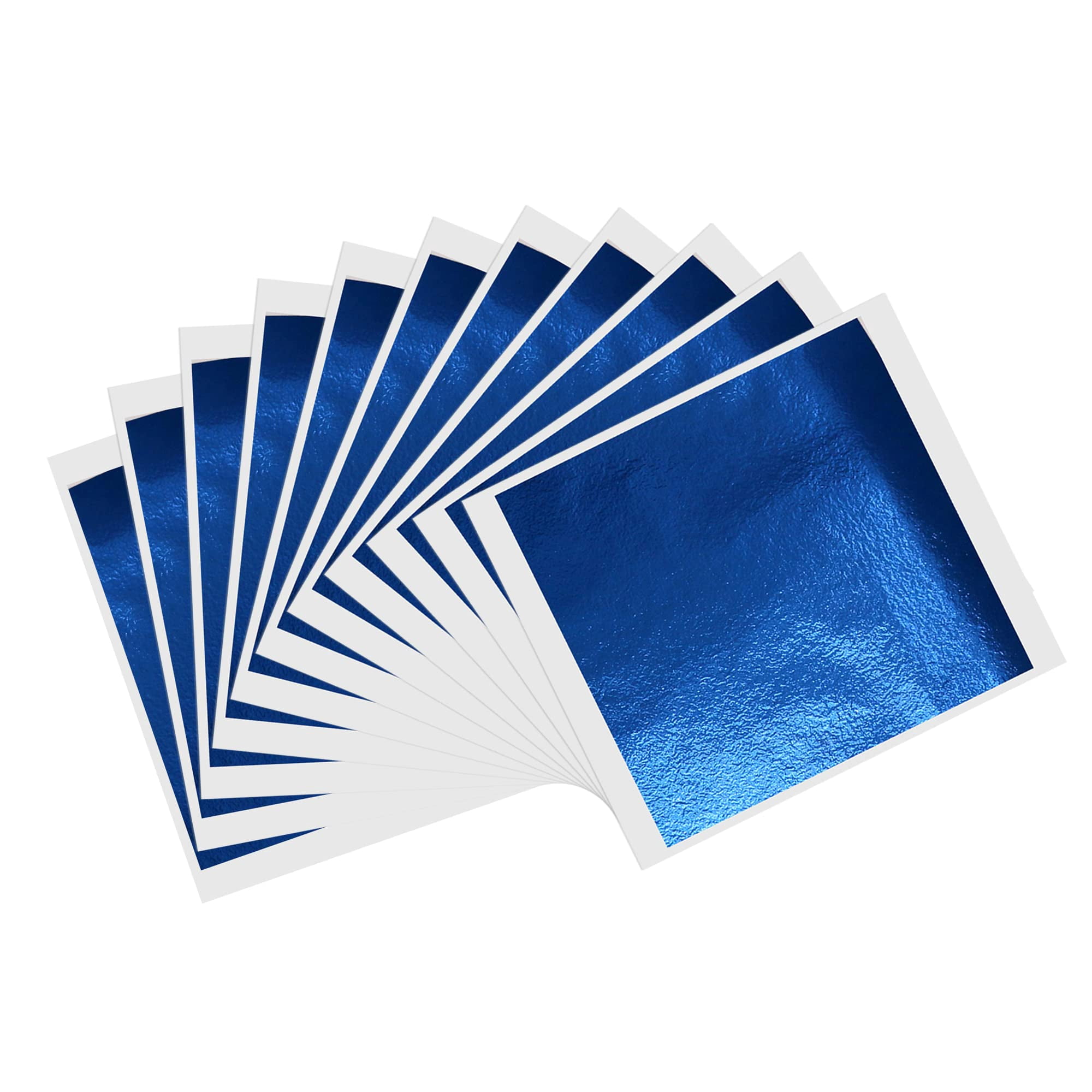 Blue Gold Leaf Sheets, 100 pc Gold Gilding Foil for Art Nail Decoration ...