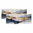 Blue Gold Marble Curtain Valances for Windows, Kitchen Valance Window ...