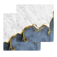 Blue Gold Marble Kitchen Dish Towels for Drying Dishes Set of 2, Modern ...