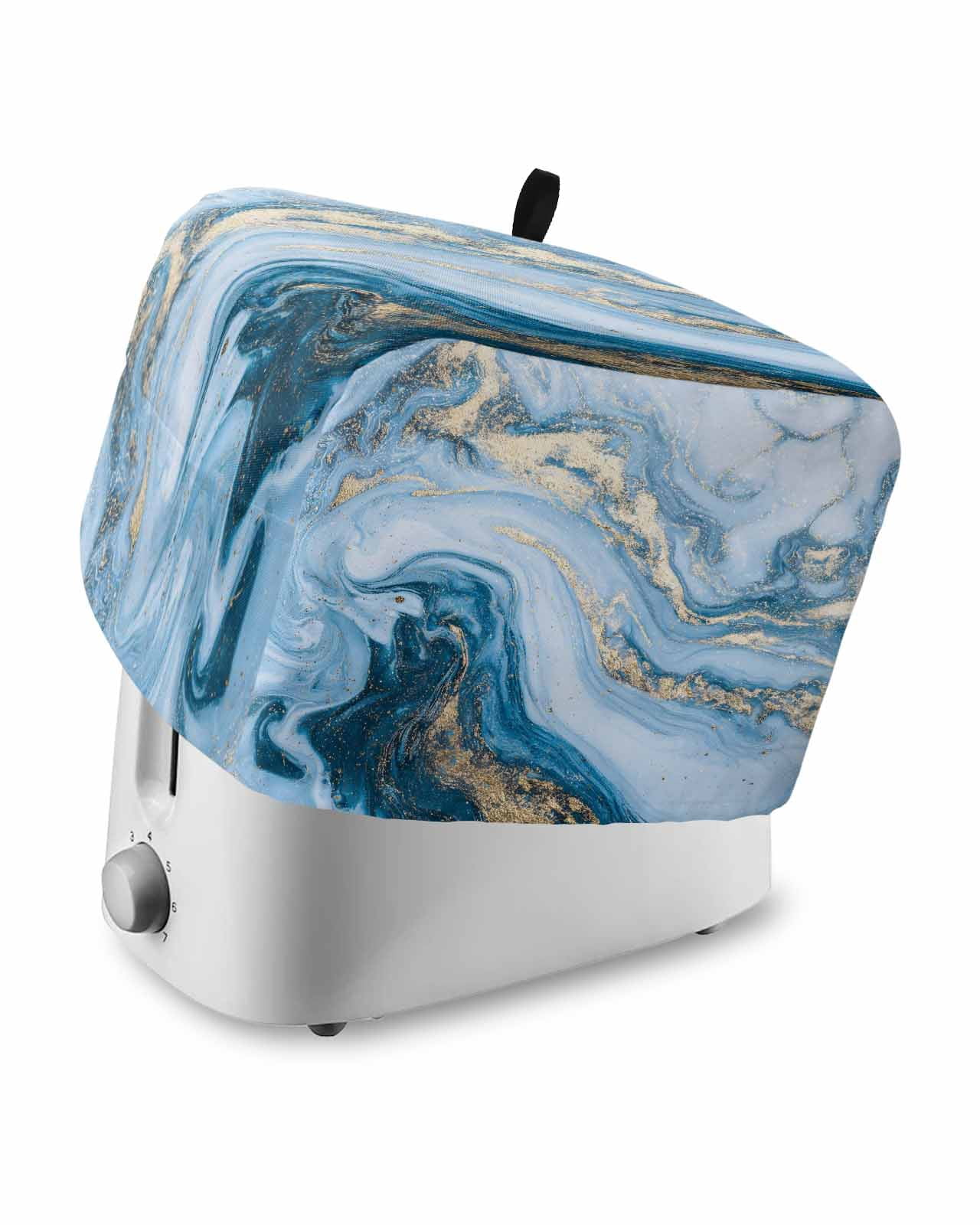 Blue Gold Marble Toaster Cover 4 Slice, Large Kitchen Appliance Covers ...