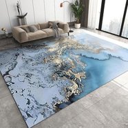 Abani Vista 4'W x 6'D VST130A Modern Blue Area Rug - Walmart.com